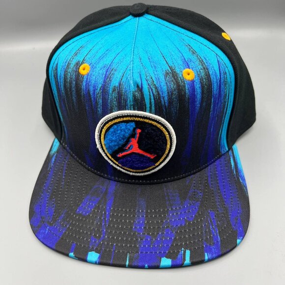 Jordan | Accessories | Air Jordan Hat Men Blue Black Aqua 8 Jumpman ...